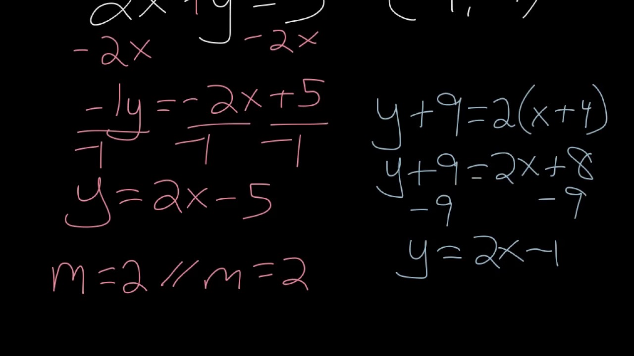 standard form and parallel perpendicular line - YouTube