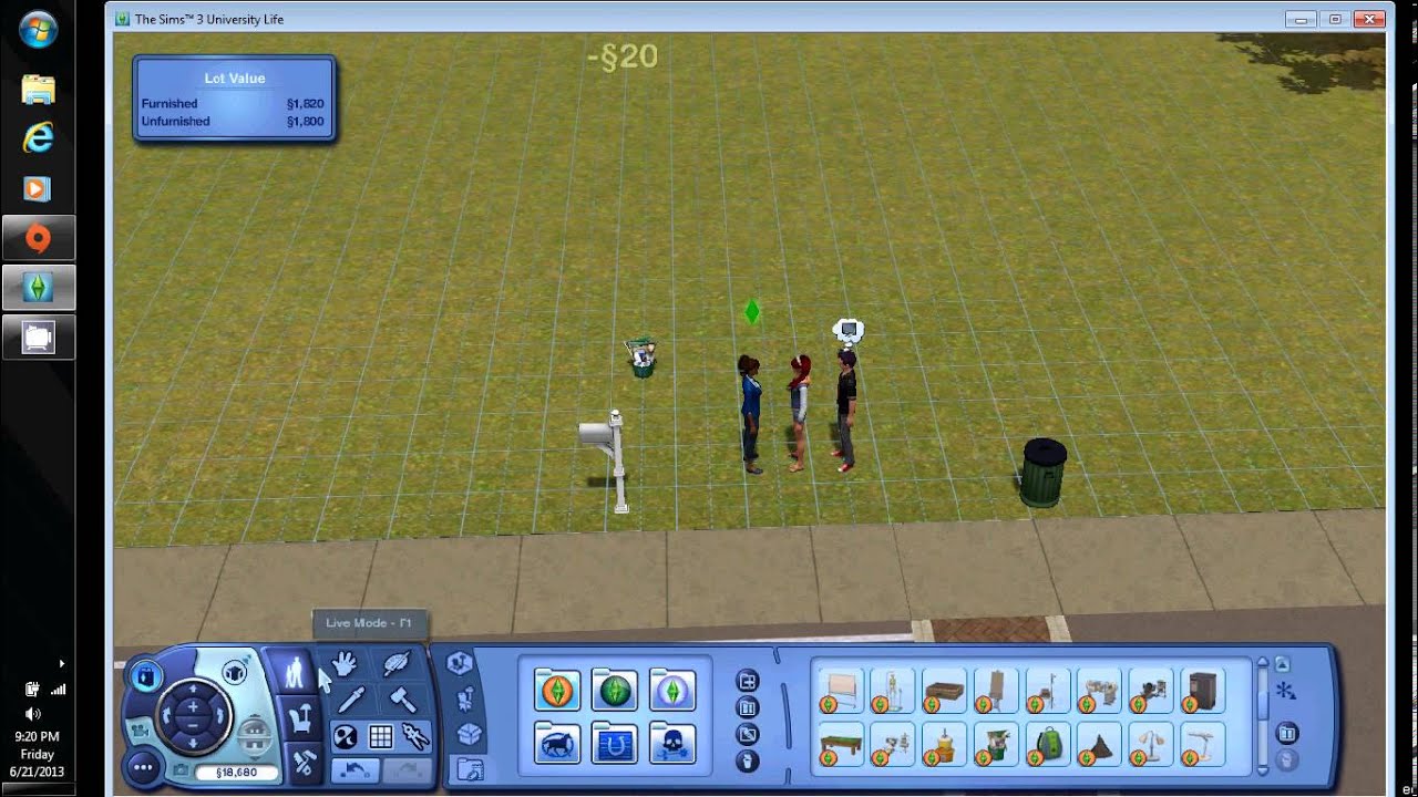 sims 3 university:part 1 - YouTube