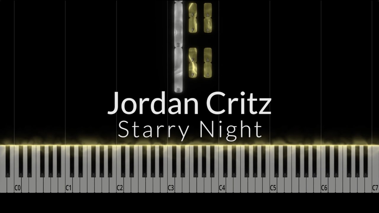 Starry Night - Jordan Critz Piano Tutorial - YouTube