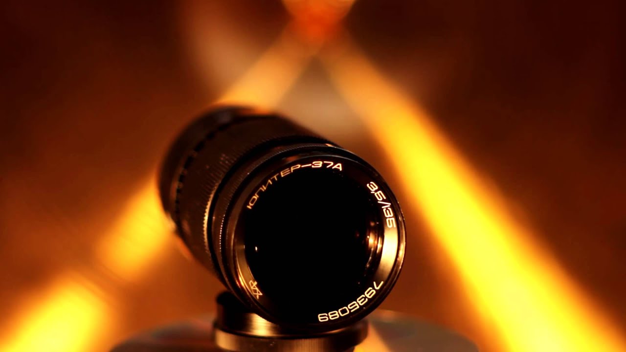 Lens Jupiter-37A 135mm f3.5 - Free HD stock footage - YouTube