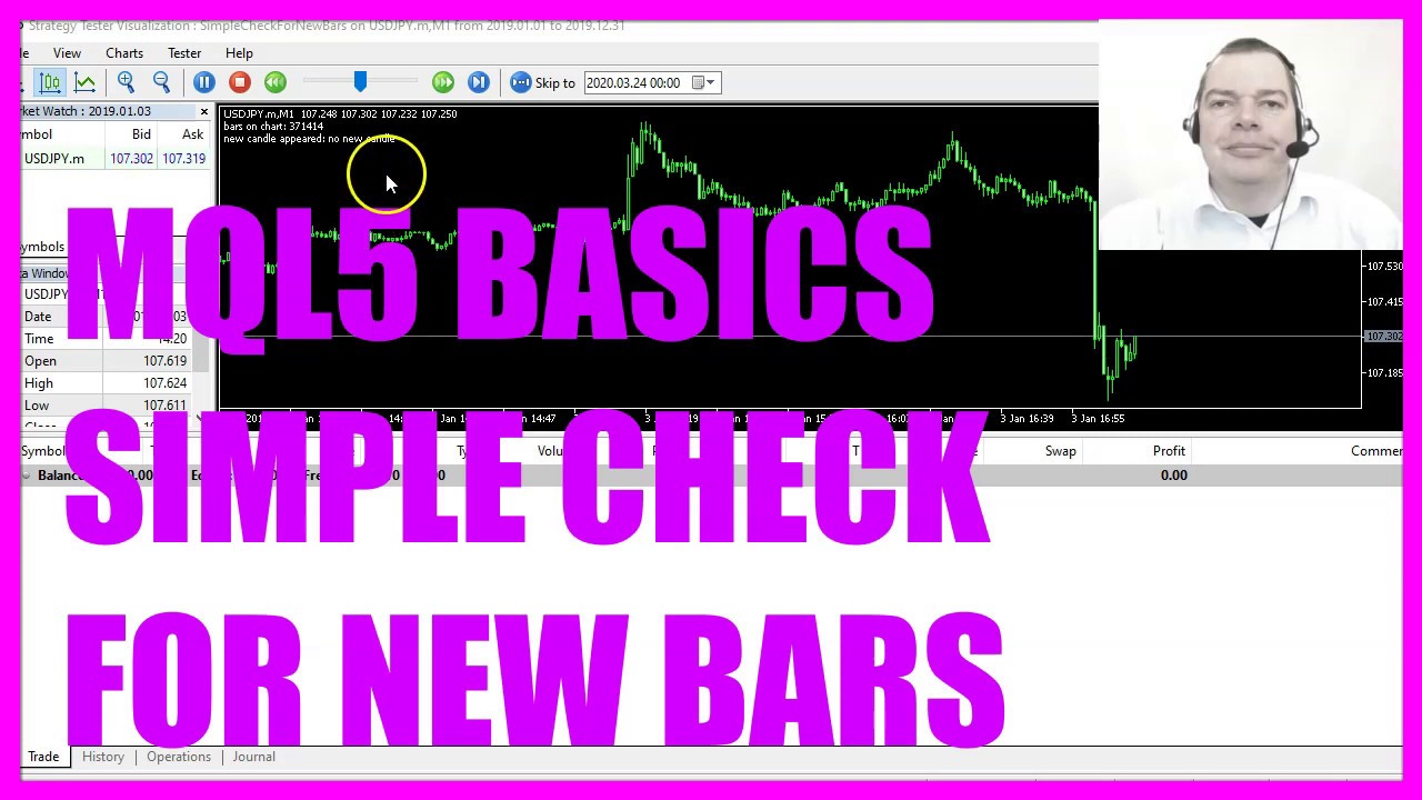 Learn Mql5 Tutorial Basics 63 Simple Check For New Bars Youtube