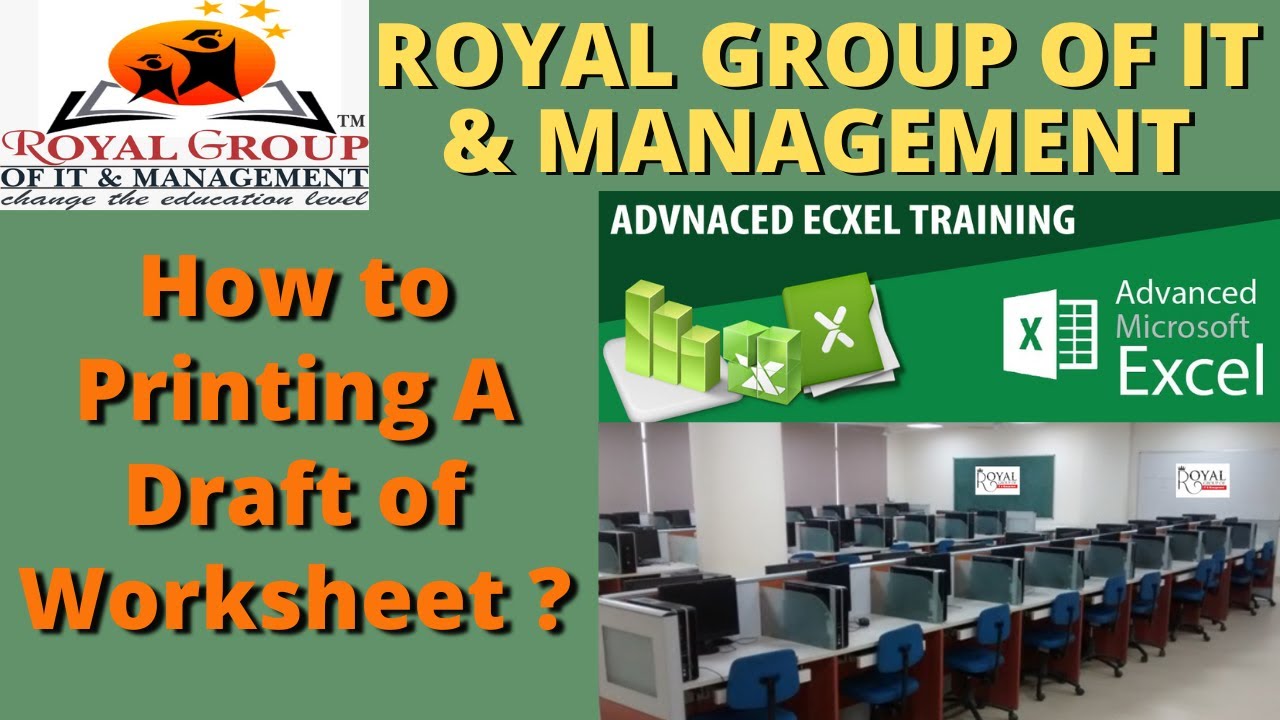 How to printing a draft of worksheet in excel! - YouTube