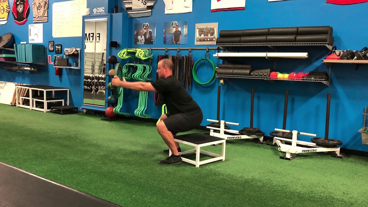Plate Reach Squat - YouTube