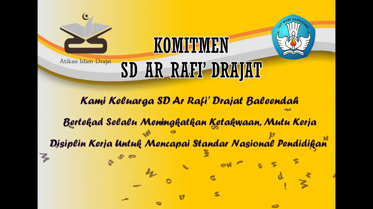 Komitmen SD AR RAFI' DRAJAT - YouTube