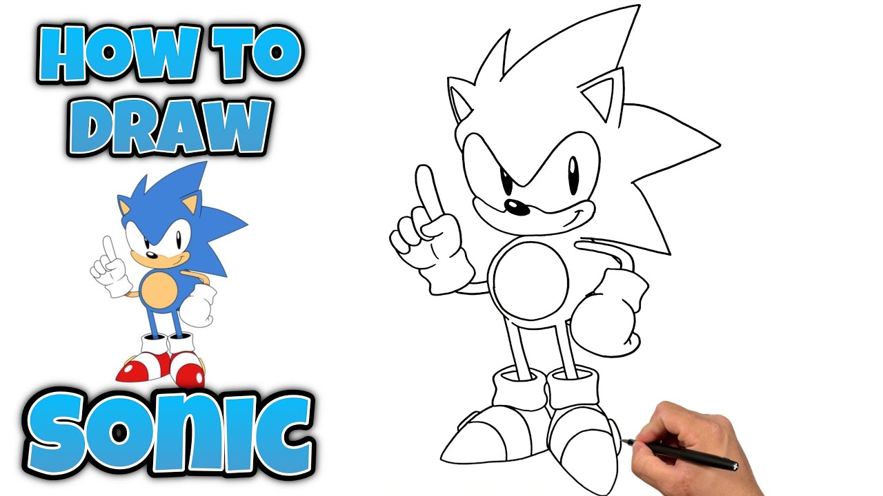 How to draw Sonic The Hedgehog | Step By Step #sonicthehedgehog - YouTube