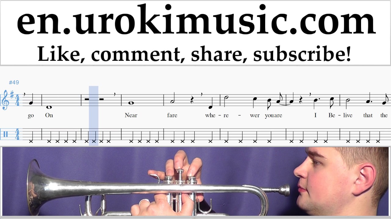 How to Play Trumpet Celine Dion - Titanic - My Heart Will Go On Tabs ...
