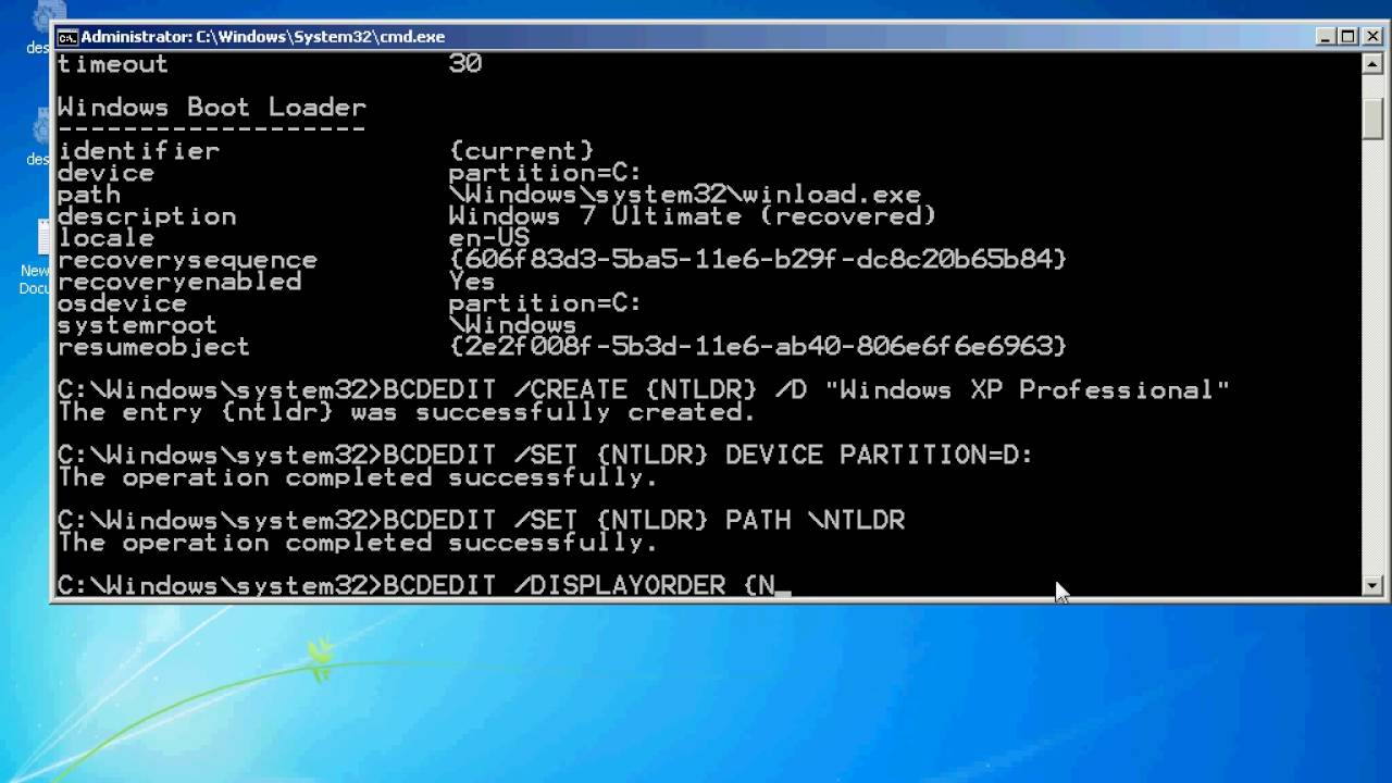Dual-booting Windows XP and 7 using BCD. - YouTube
