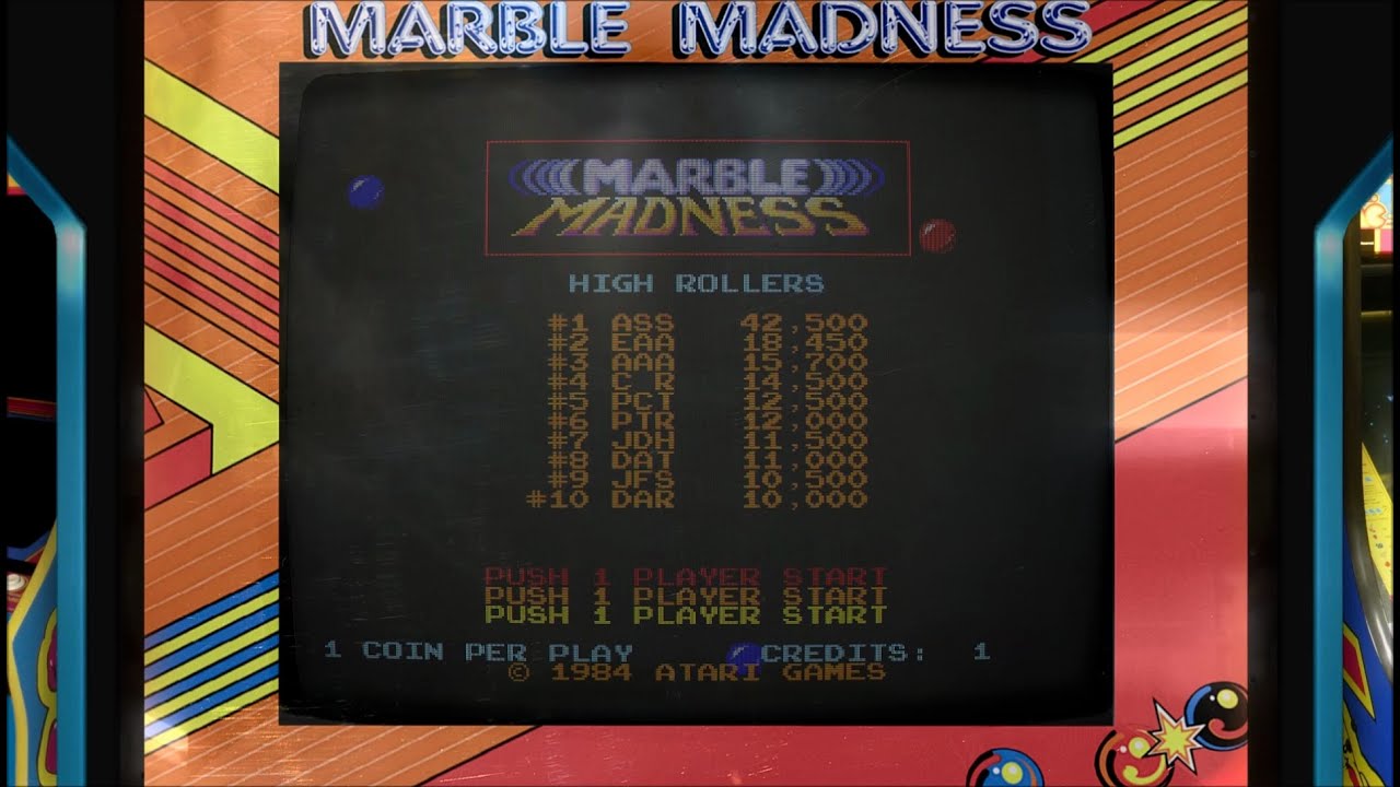 Marble Madness - MAME 0.175 (Realistic Overlay) - YouTube