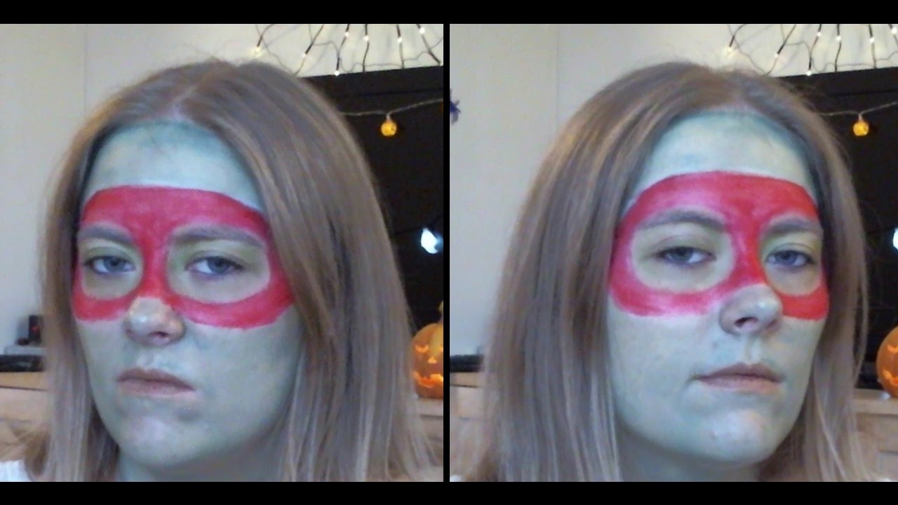 Halloween 2016 TMNT Raphael | Face Painting - YouTube