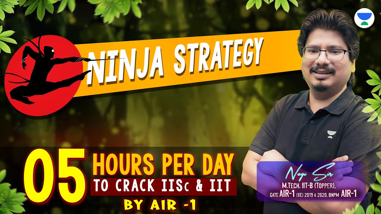 Ninja Strategy of 5 hours per day to crack IISc & IIT | Devendra Singh ...
