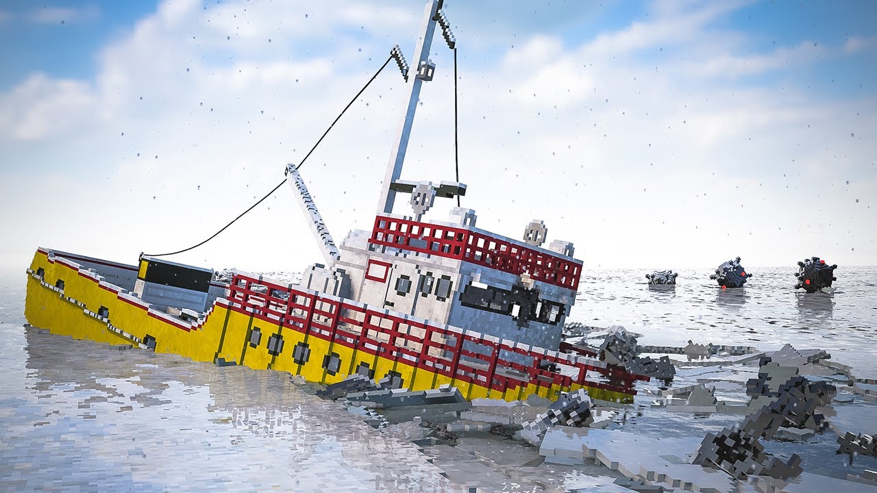 Naval Mine On Ice vs Ships & Boats (sinking) | Teardown - YouTube