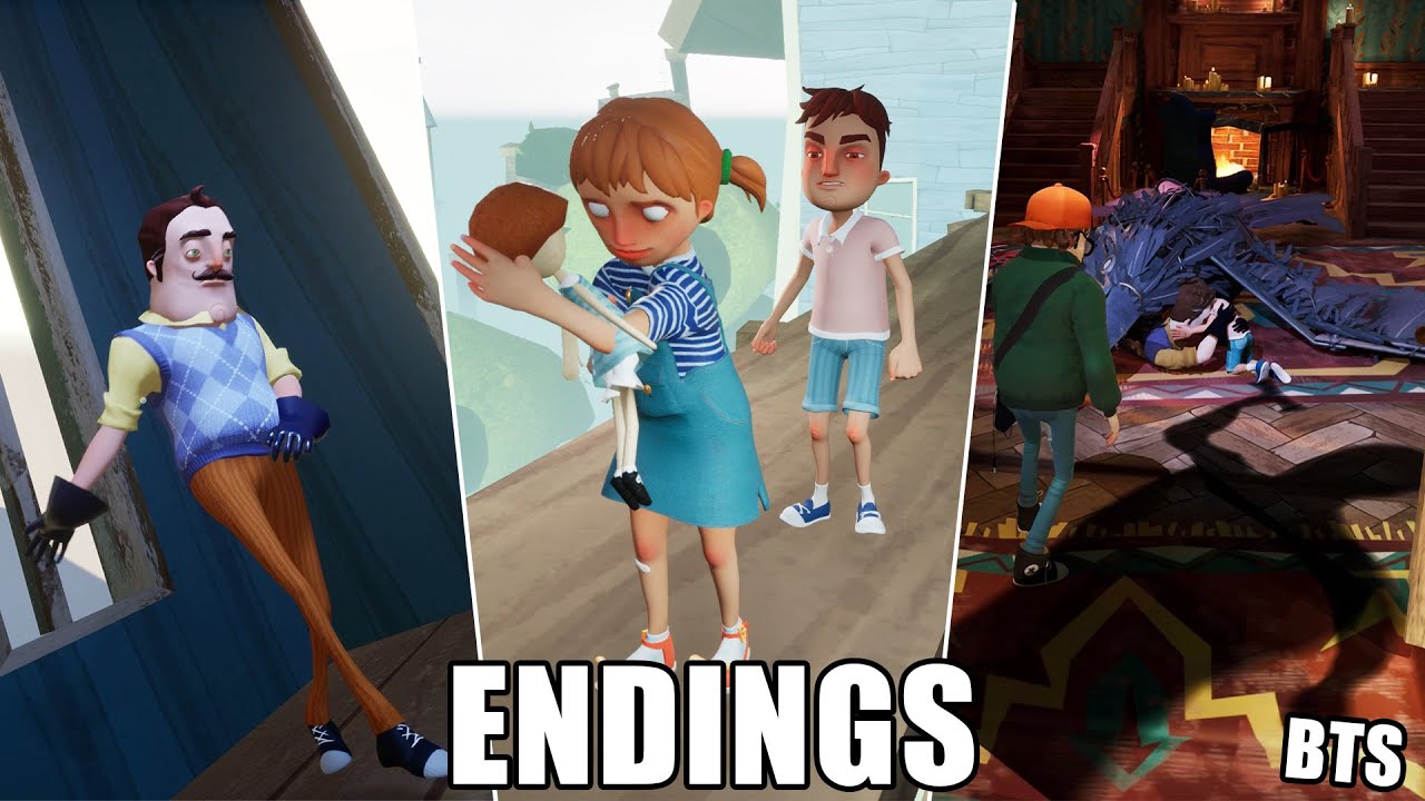 All Hello Neighbor Endings | Behind The Scenes - YouTube