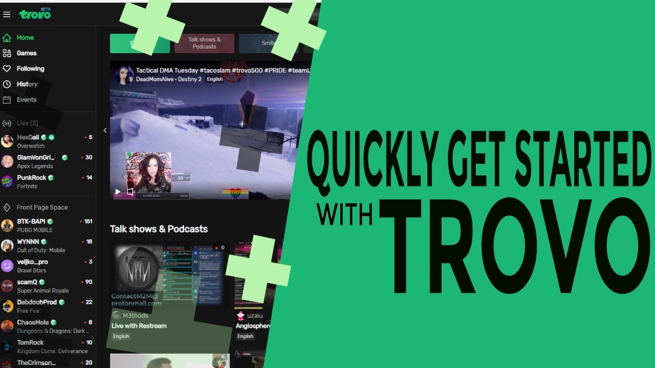 Quickly Get Started With Trovo.live - YouTube
