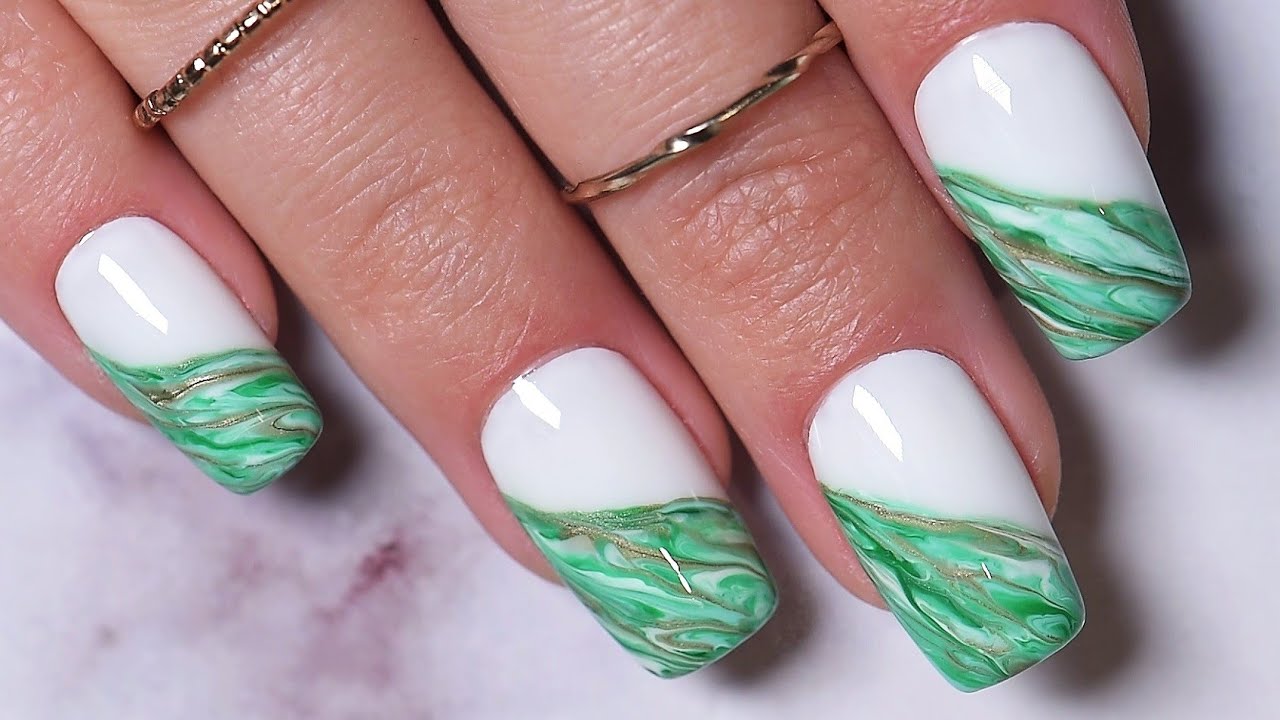 Beautiful Marble Nail Art Design Tutorial - YouTube