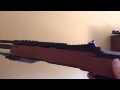SKS out of Legos with MMS sight, flashlight and bayonet. - YouTube
