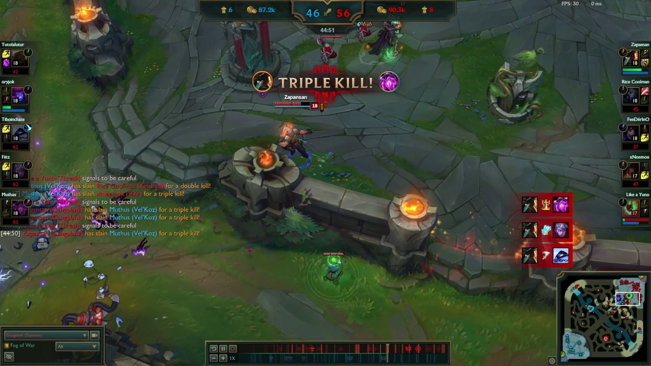 Juicy Gangplank Barrel Combo Kill 7.4 - YouTube