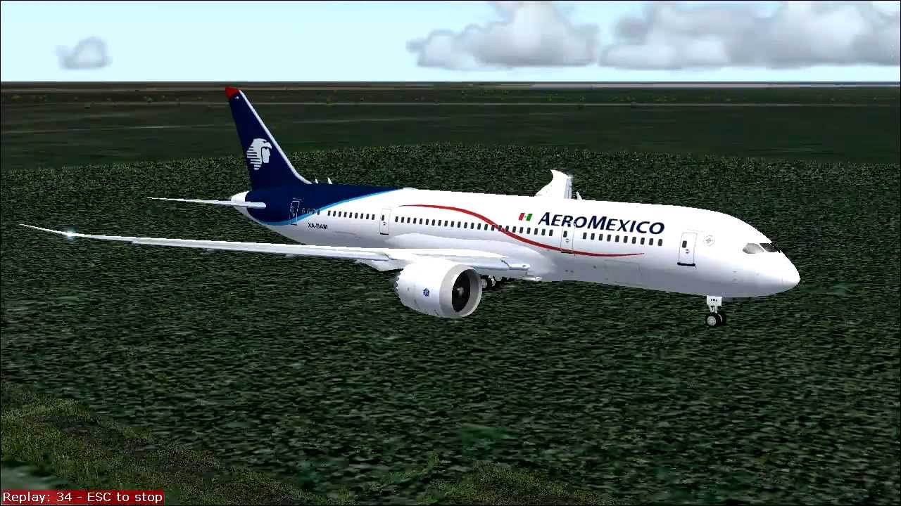 787-Dreamliner Aproximación final ILS 12R MMUN - YouTube