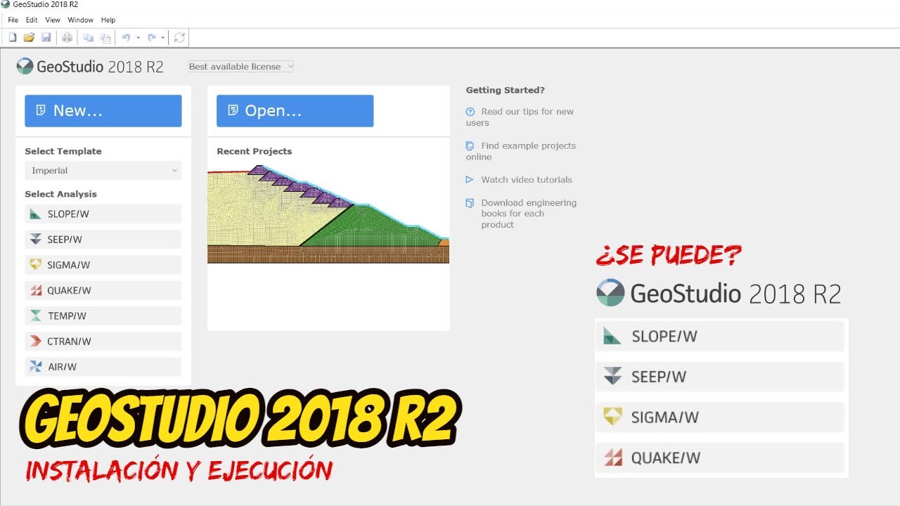 Como INSTALAR Y EJECUTAR GeoStudio 2018 R2 ¿SE PUEDE? | Geohelping ...