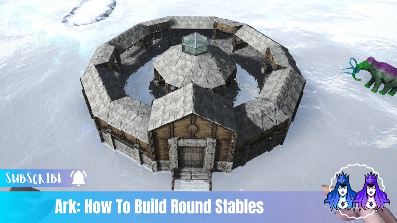 Ark: How to build round stables [No Mods] - YouTube