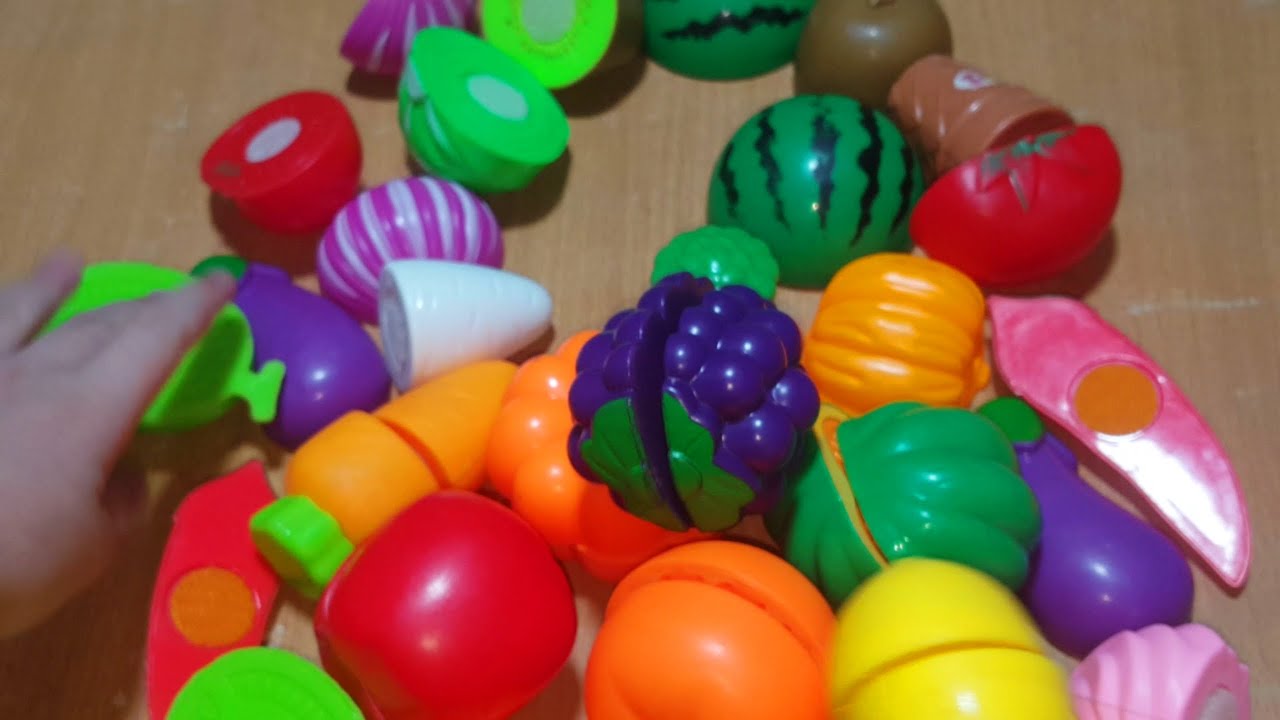 How To Cutting Plastic Fruits And Vegetables | Fruits Toys | Plastic ...