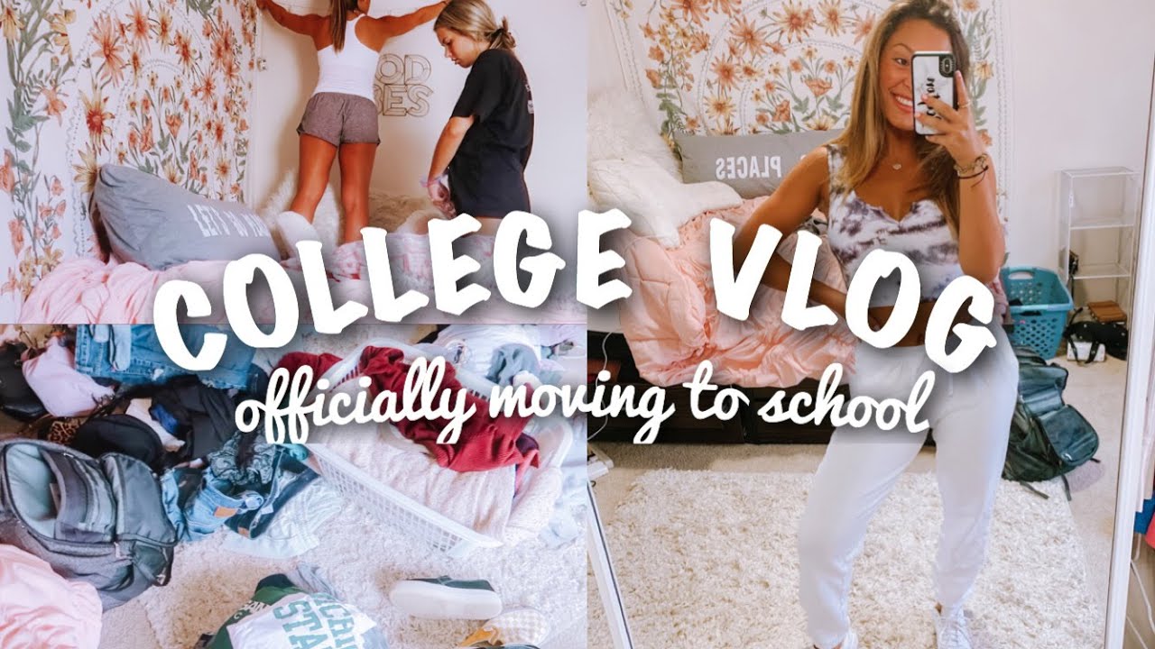 COLLEGE VLOG: officially moving to school!!! - YouTube