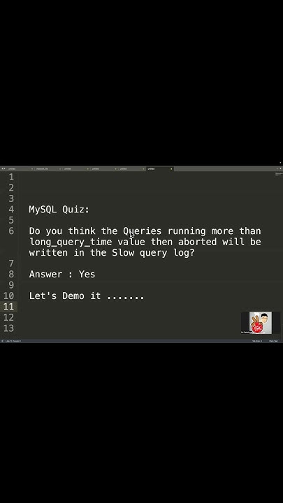 MySQL Quiz 1: Does the aborted query will be written in slow query log? #mysql #shorts #database ...