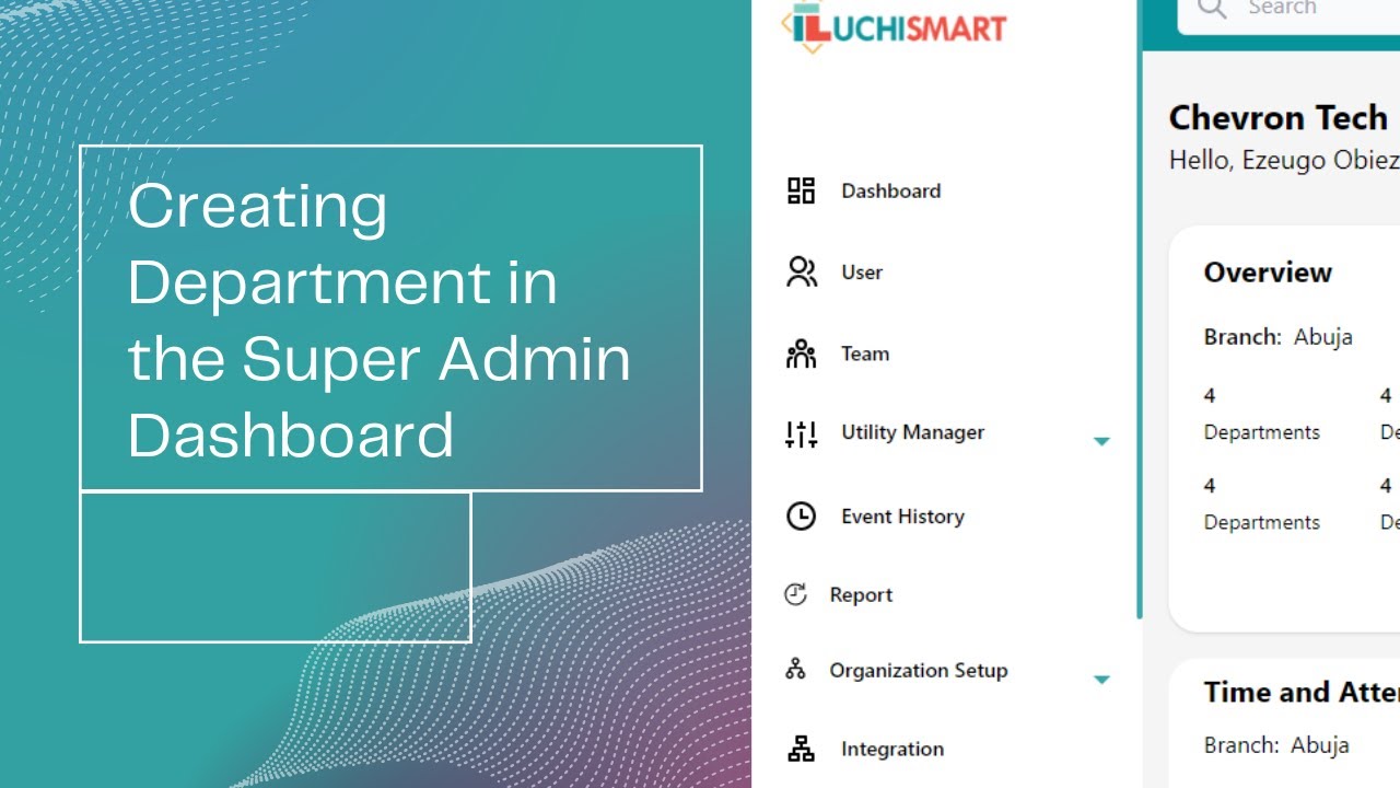 creating Department in the Super Admin Dashboard - YouTube