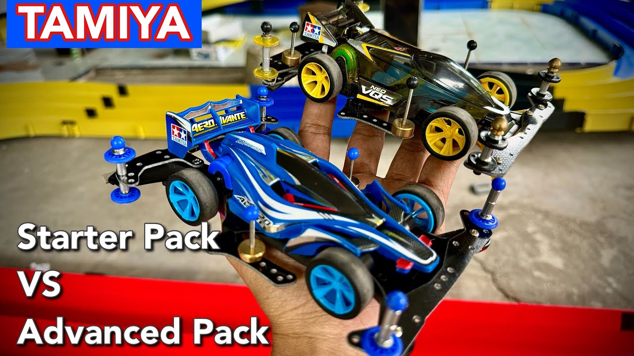 Tamiya Original Starter Pack Aero Avante tanding balap dengan Neo VQS ...