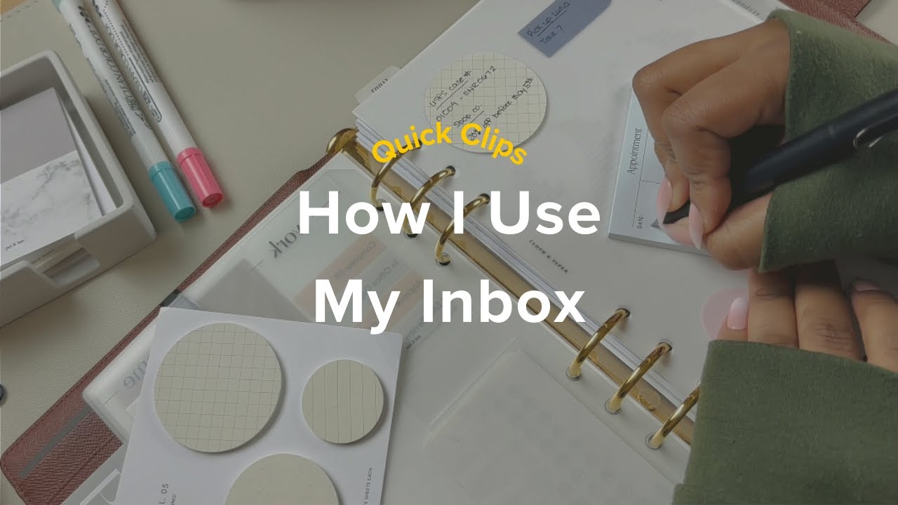 How I use my Inbox | 1-minute quick clip | 2023 Planner Set up | LV ...