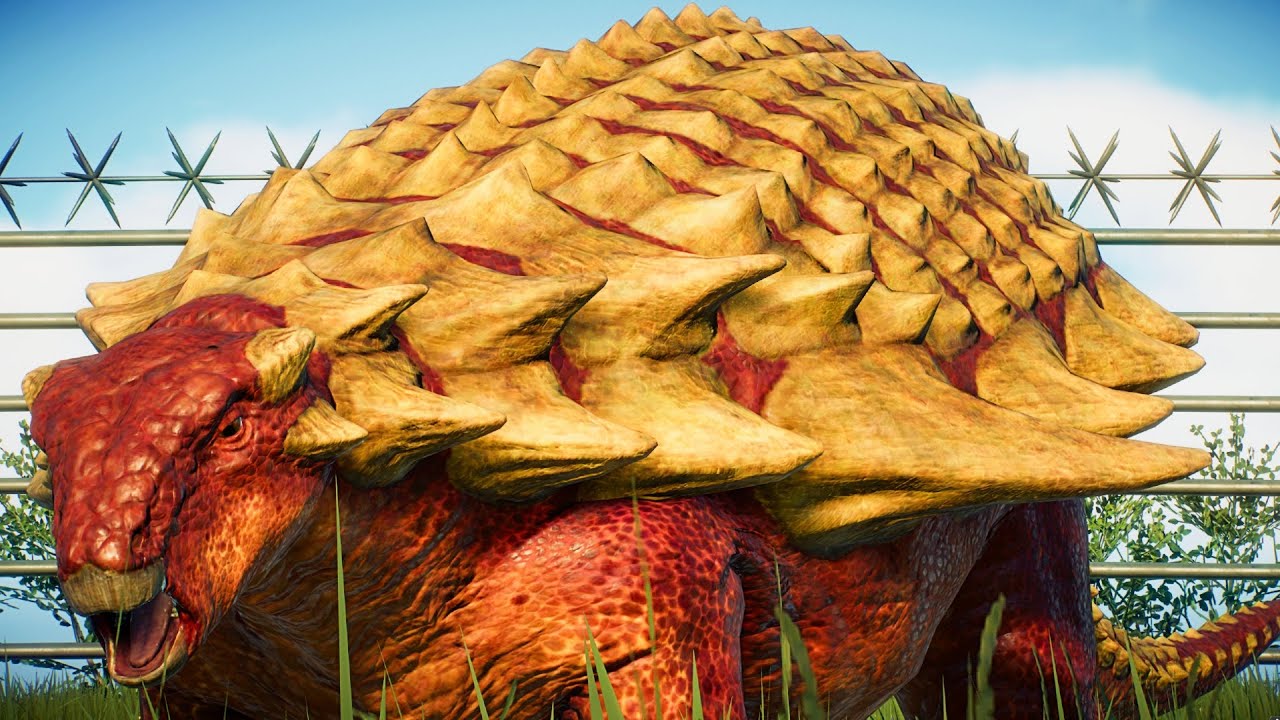 Nodosaurus "TANK" Dino Fight vs Baryonyx and Others .. | Jurassic World ...