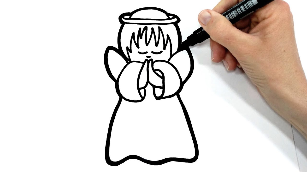 Dibujar un Angel Paso a Paso y Super FACIL!!! - YouTube
