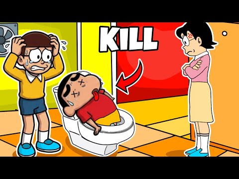 Shinchan & Nobita Hide Friends Body Parts 😱😱 | Shinchan And Nobita Game | Funny Game |