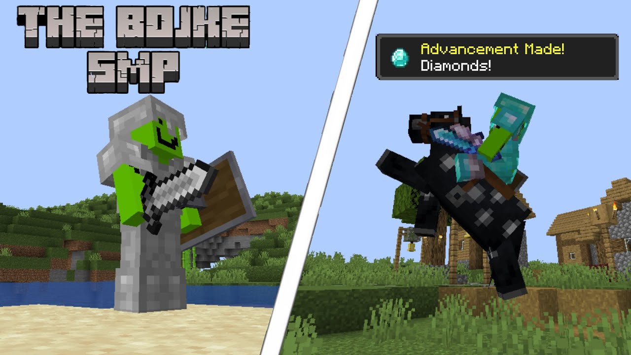 EXPLORING AND GRINDING (almost died*) | Minecraft Bojke SMP Ep 2 - YouTube