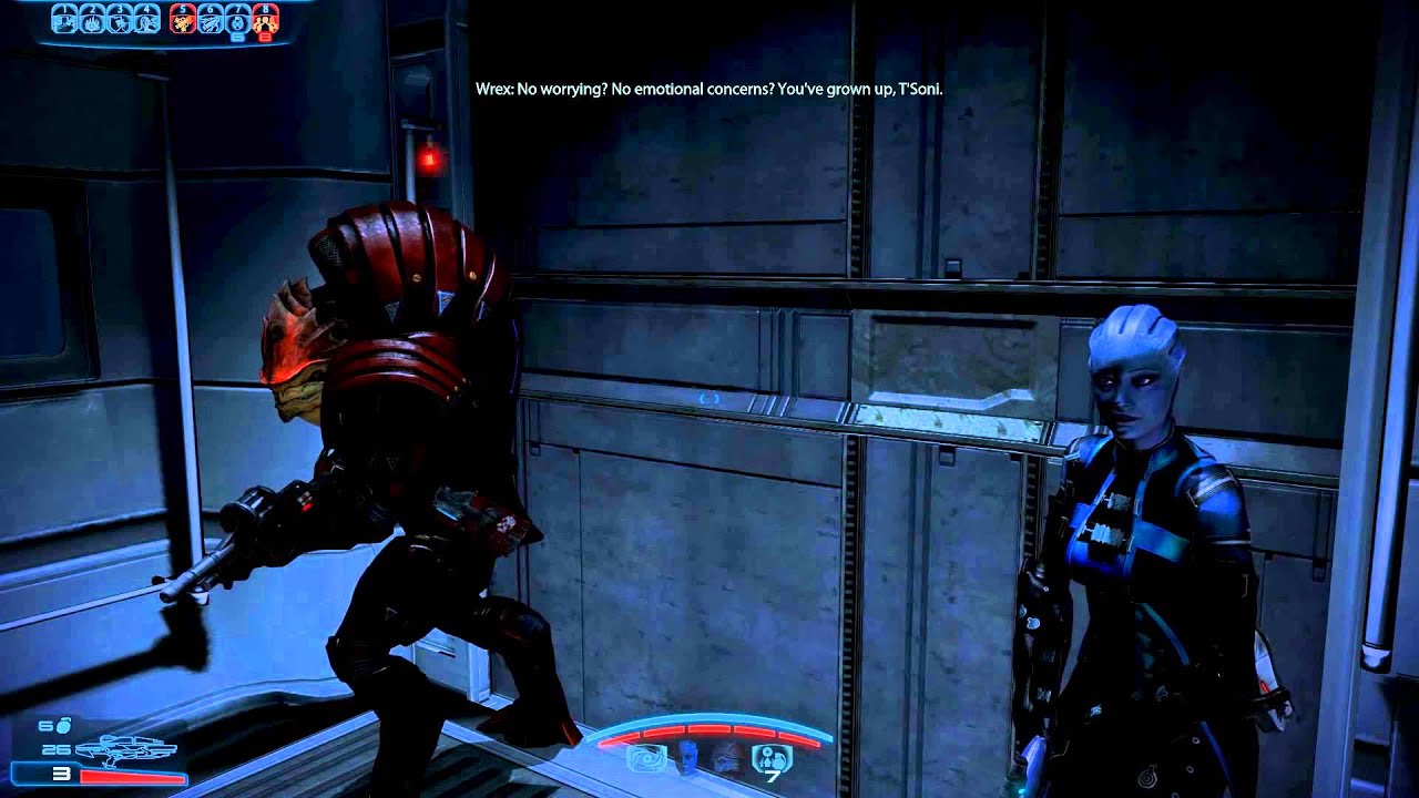 Mass Effect 3 Citadel DLC: Wrex discovers Liara is one-quarter krogan ...