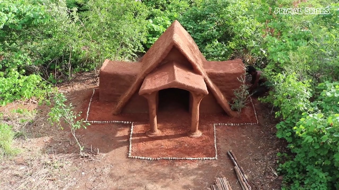 Primitive Mud House - Primal Skills - YouTube