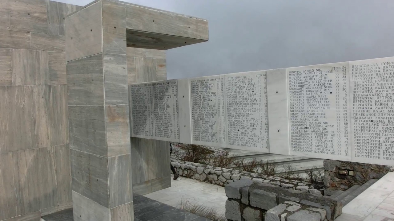 Memorial for the 1944 German Distomo massacre of 214 Greek Civilians ...