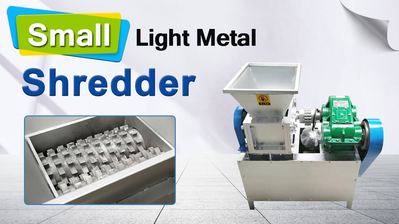 Small Dual Shaft Shredder | Light Metal Shredding System - YouTube
