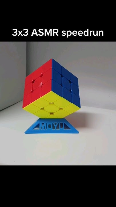 3x3 Rubik's Cube ASMR speedrun #cubing #3x3 #asmr #soundcheck #satisfying #rubikscube #moyu # ...