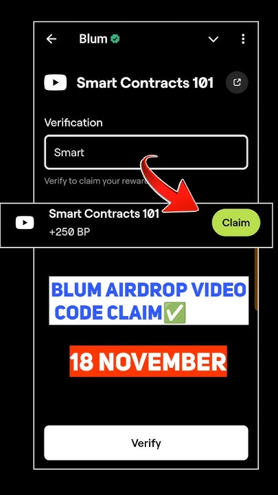 Smart Contracts 101 Blum verification code | Smart Contracts 101 Blum keyword code Todays18 ...
