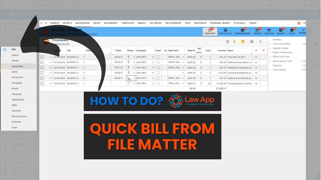 Streamline Your Billing with Quick Bill in Law App Software - YouTube