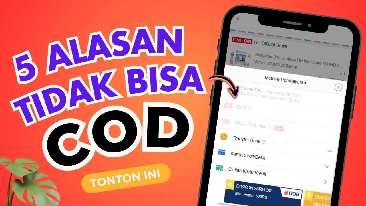 Ini Alasan Kenapa Tidak Bisa COD di Shopee | Penyebab Tidak Bisa COD di Shopee - YouTube