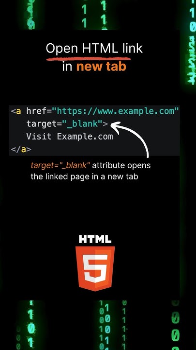 Open HTML link in new tab #shorts #html #code #coding #fullstackdev #webapp #frontend #website ...