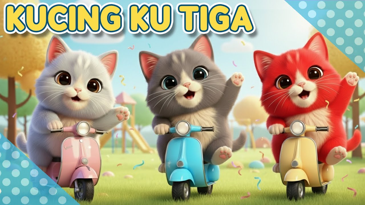 🐱 Kucingku Telu | Kucingku Tiga Gemuk | Lagu Anak Lucu & Menggemaskan 🎶 ...