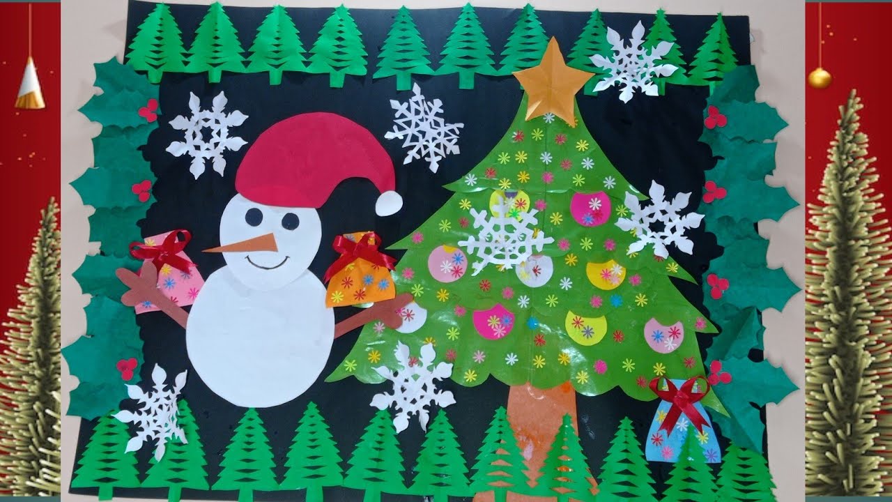Christmas Board | Christmas decoration | Christmas bulletin board ideas ...