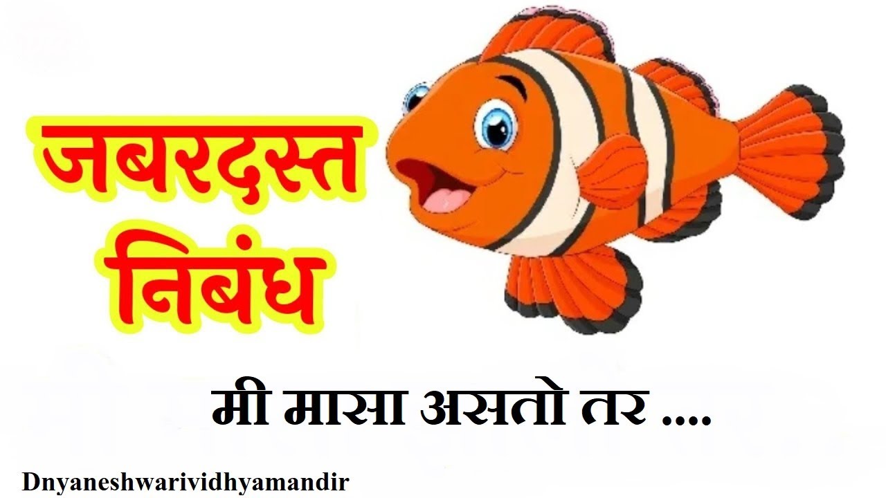 मी मासा असतो तर मराठी निबंध/mi masa asto tar#dnyaneshwarividhyamandir # ...