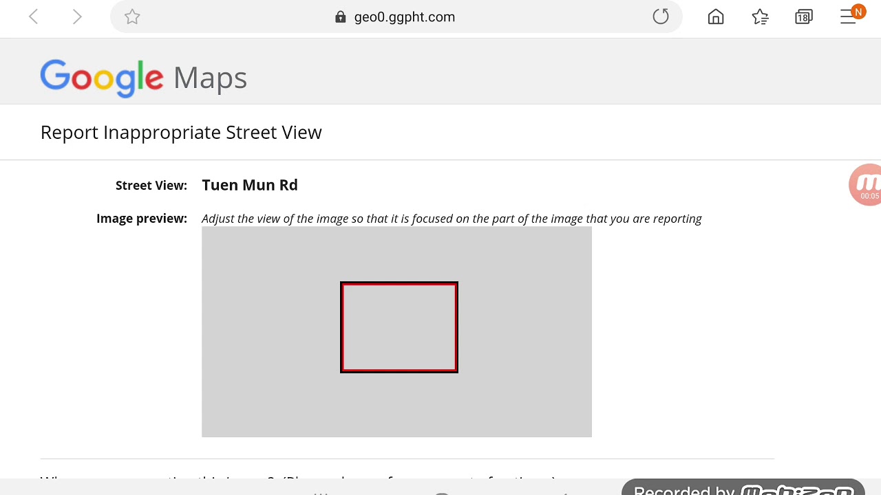 opening to Samsung Internet (Google Maps report a problem) - YouTube