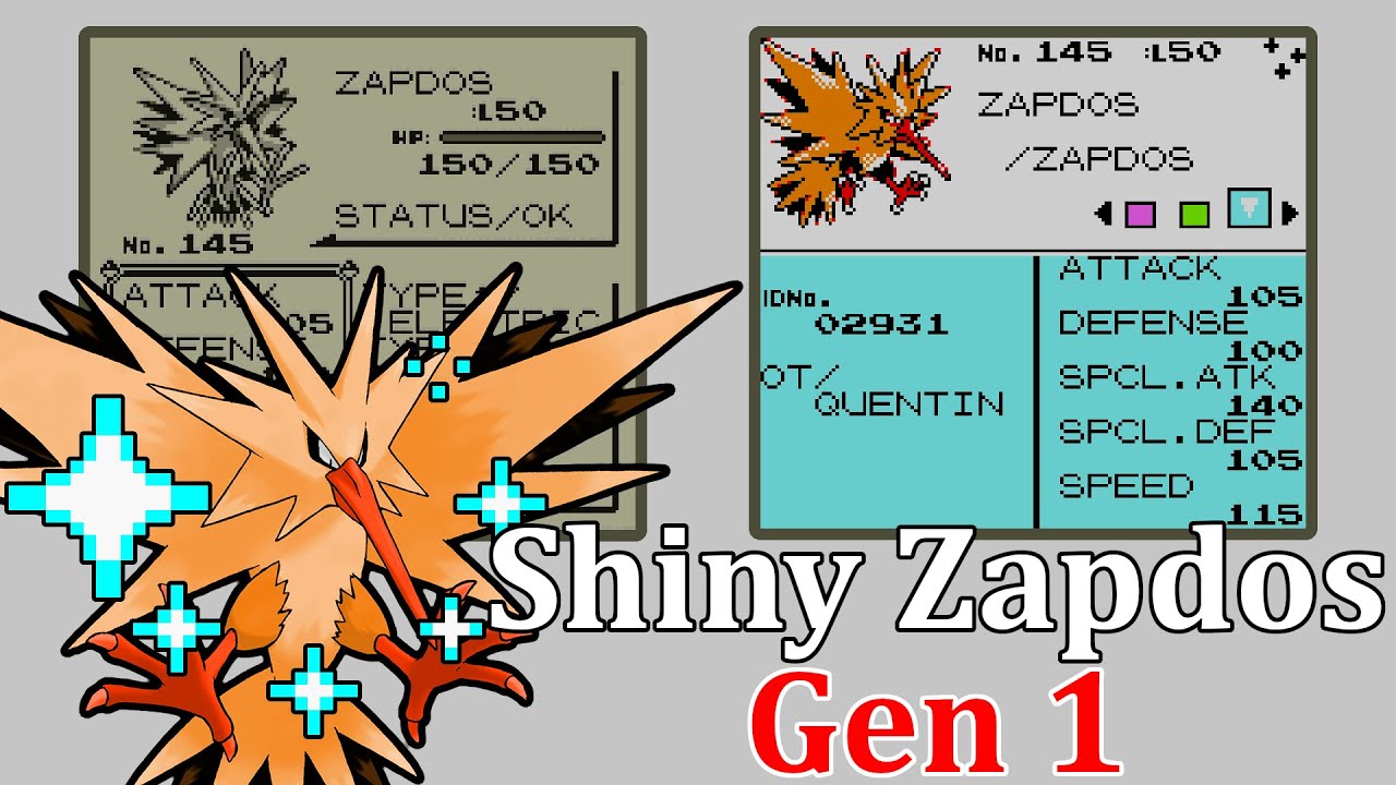 LIVE - Shiny Zapdos in Generation 1 after 16,030 SRs! [TRIO COMPLETE ...
