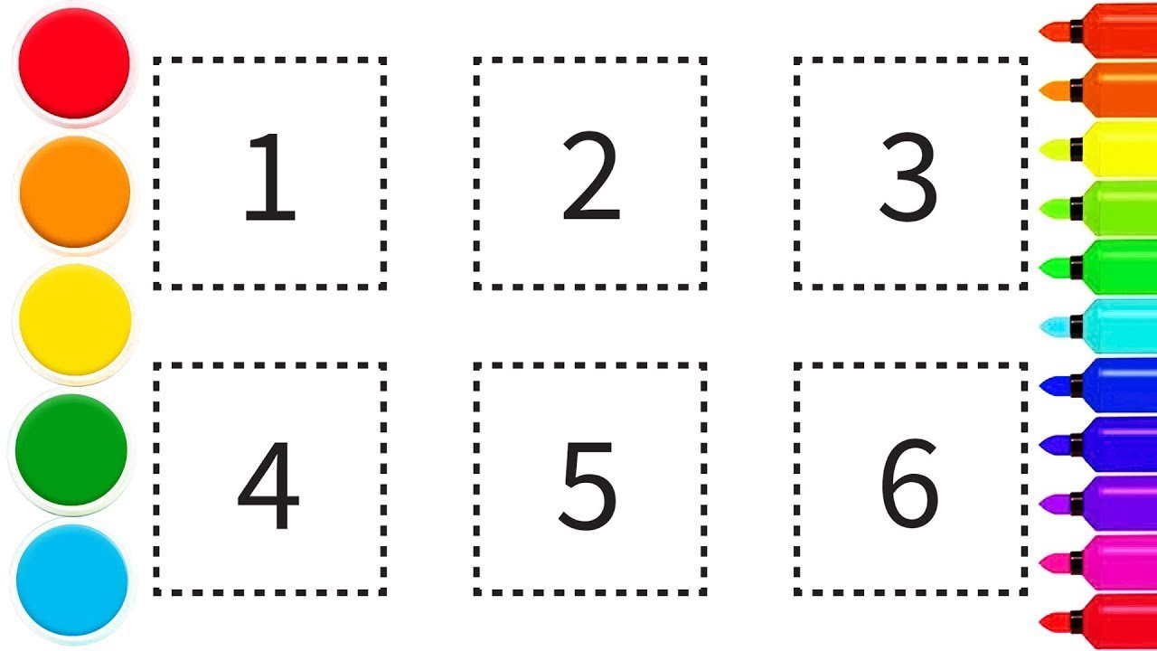 How to draw a simple 2D square shape and numbers | step by step - YouTube