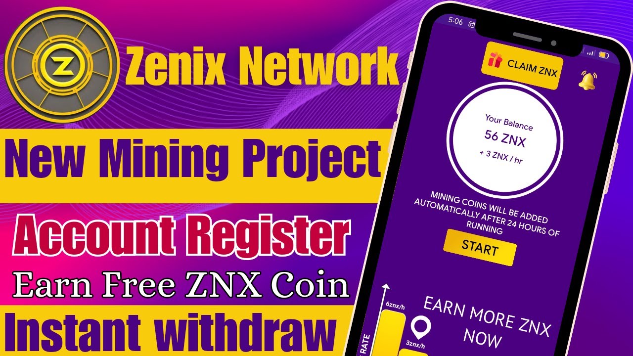 Zenix Network | New Mining Project | Account Register | Earn Free ZNX ...