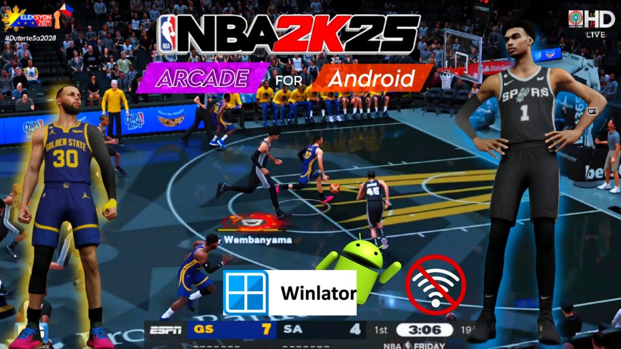 🔥NBA 2K25 ARCADE EDITION ANDROID: GAMEPLAY 100% OFFLINE /PC EMULATOR ...